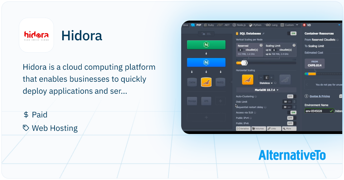 Hidora: Cloud platform based in Switzerland, providing IaaS, PaaS ...