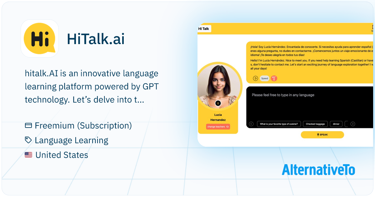 HiTalk.ai: The Best AI Language Learning Program | AlternativeTo