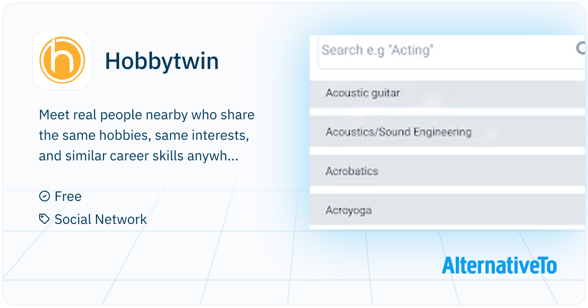 Hobbytwin: Meet people with similar hobbies, similar interests and ...