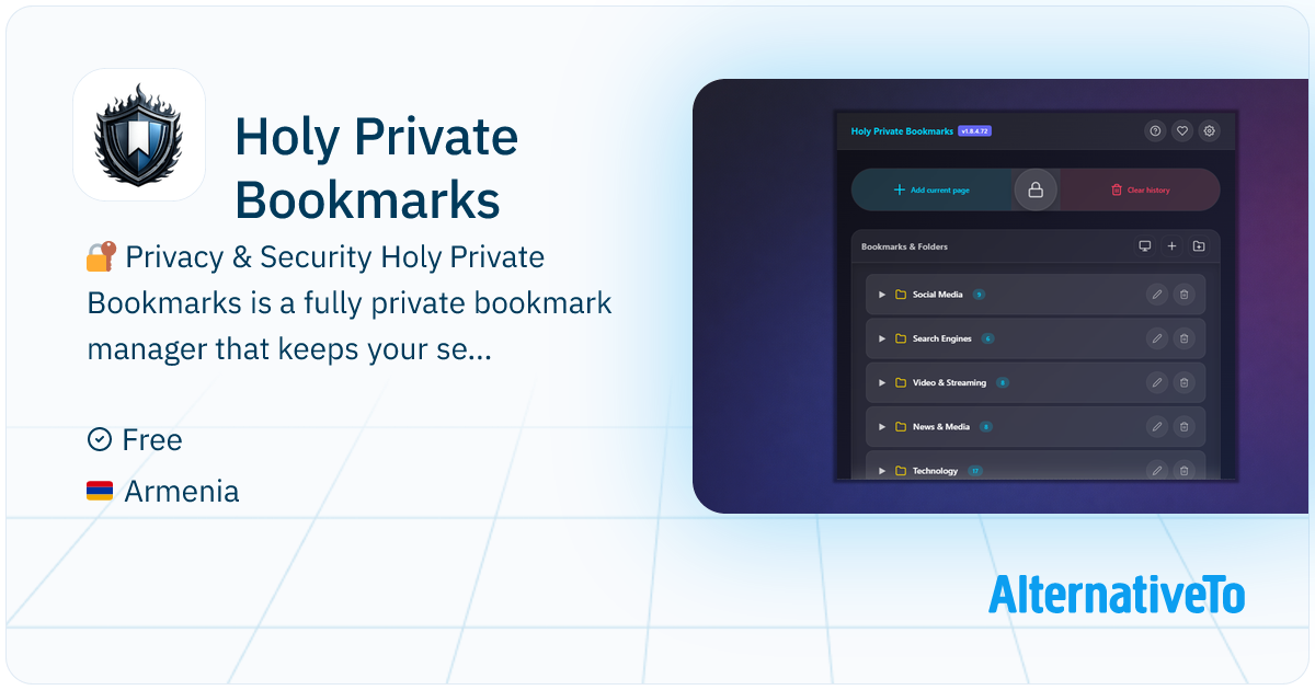 Holy Private Bookmarks: Privacy-first browser extension. | AlternativeTo