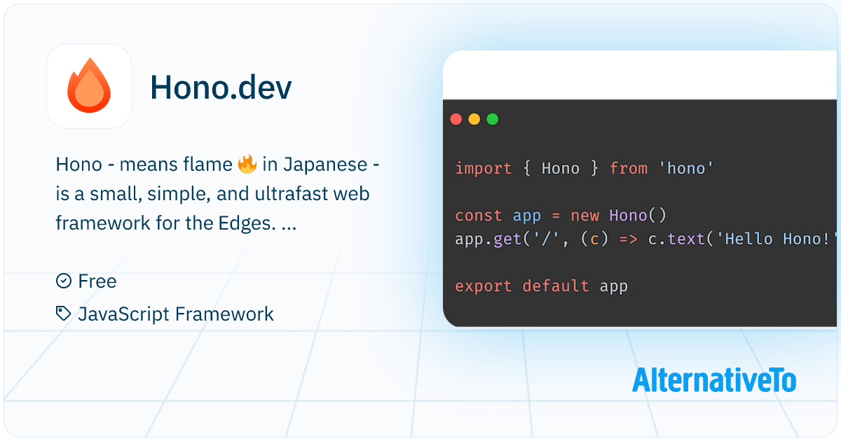 Hono.dev: Hono is a small, simple, and ultrafast web framework for the ...