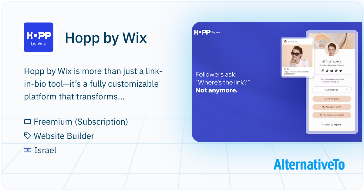 Hopp by Wix: Powerful, fully customizable link-in-bio tool designed to ...