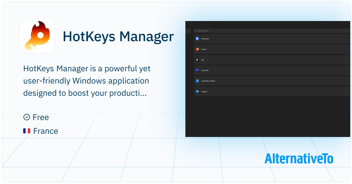 HotKeys Manager: Modern Windows application that lets you create custom ...