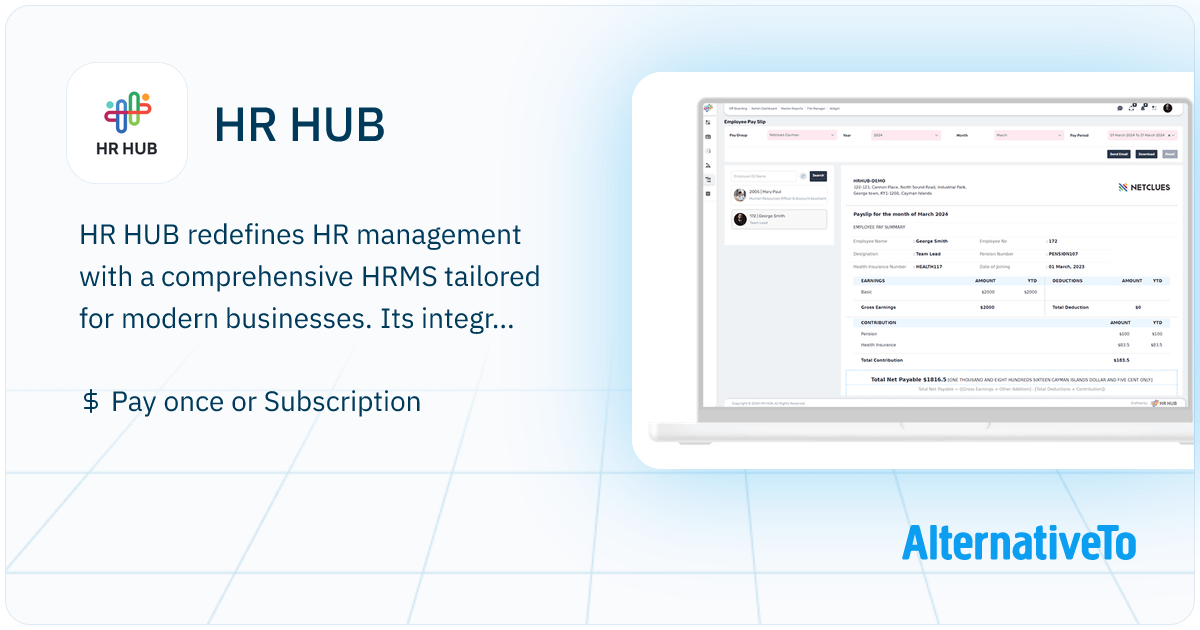 HR HUB: Simplifies HR operations with a comprehensive HRMS. | AlternativeTo