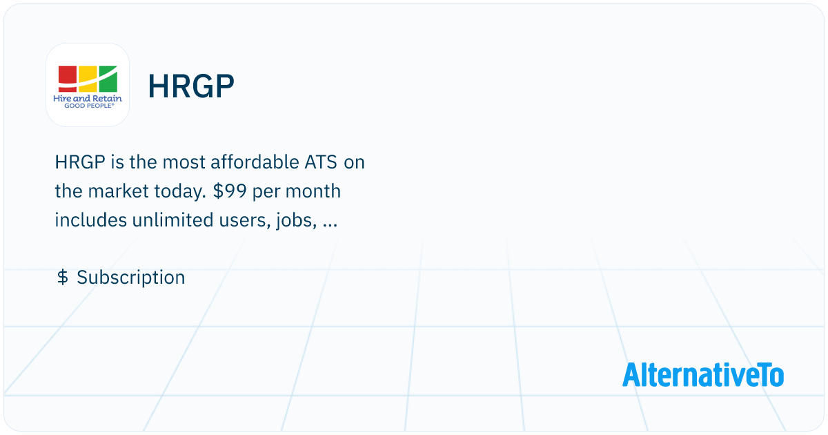 HRGP: Better, faster, cheaper applicant tracking system | AlternativeTo