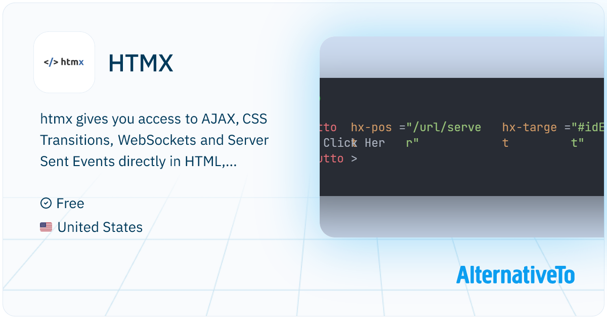 HTMX: High power tools for HTML | AlternativeTo