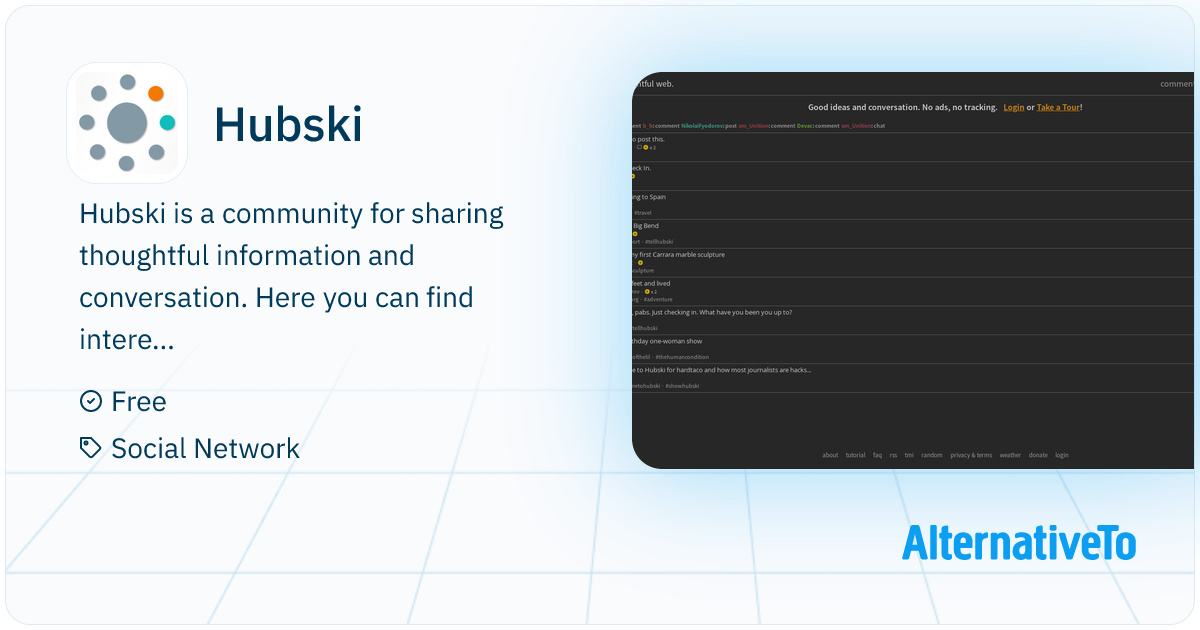 Hubski: Community for sharing thoughtful | AlternativeTo