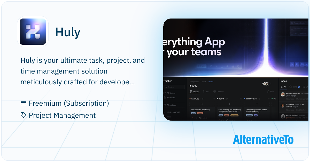 Huly: Open-source project platform with GitHub sync and team chat ...