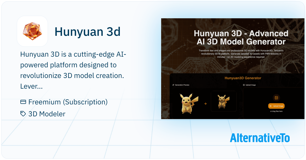 Hunyuan 3d: Hunyuan 3D quickly turns images into professional 3D models ...