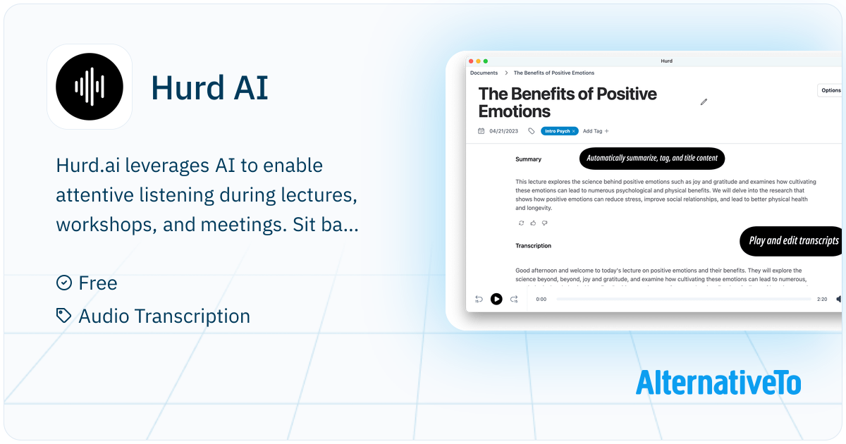 Hurd AI: AI that Transcribes, Searches, and Organizes Audio on MacOS ...