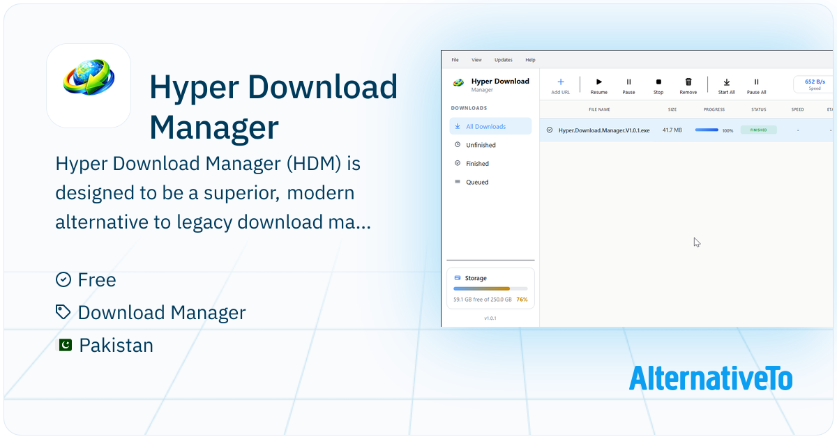 Hyper Download Manager: (HDM) is designed to be a | AlternativeTo