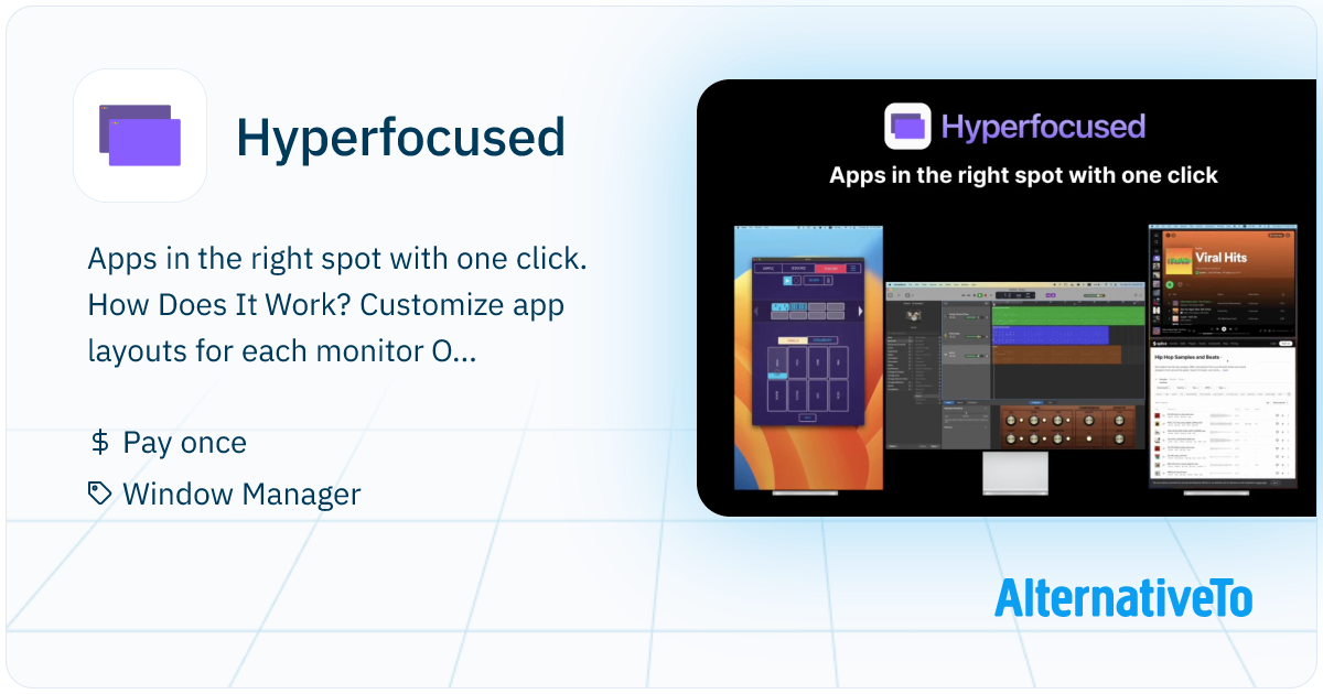 Hyperfocused: Apps in the right spot with one click | AlternativeTo