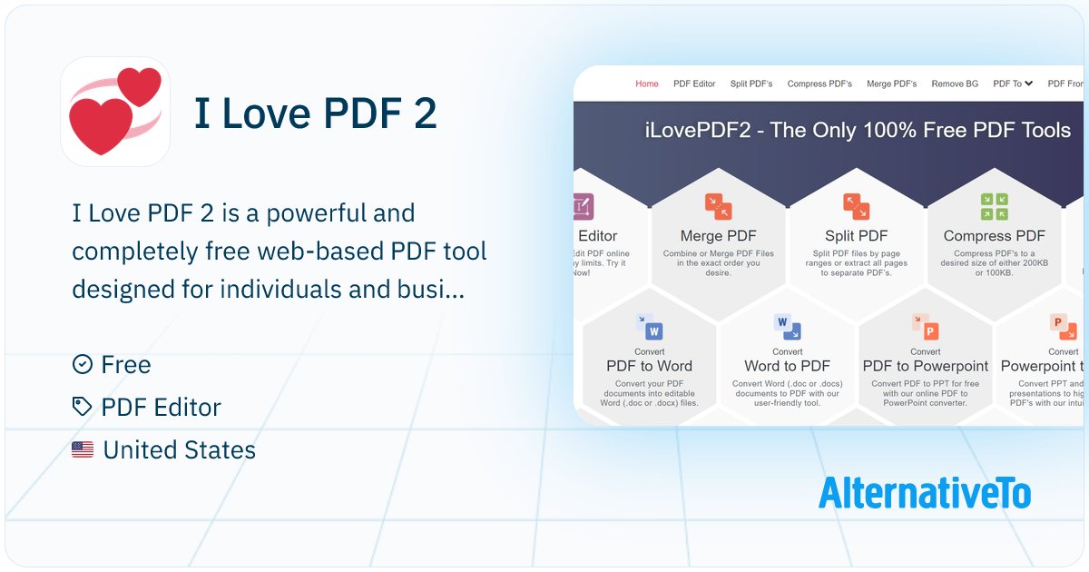 I Love PDF 2: 100% free online image and PDF tool with no sign-ups, no ...