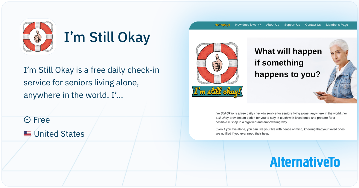 I’m Still Okay: A free daily check-in service for seniors living alone ...