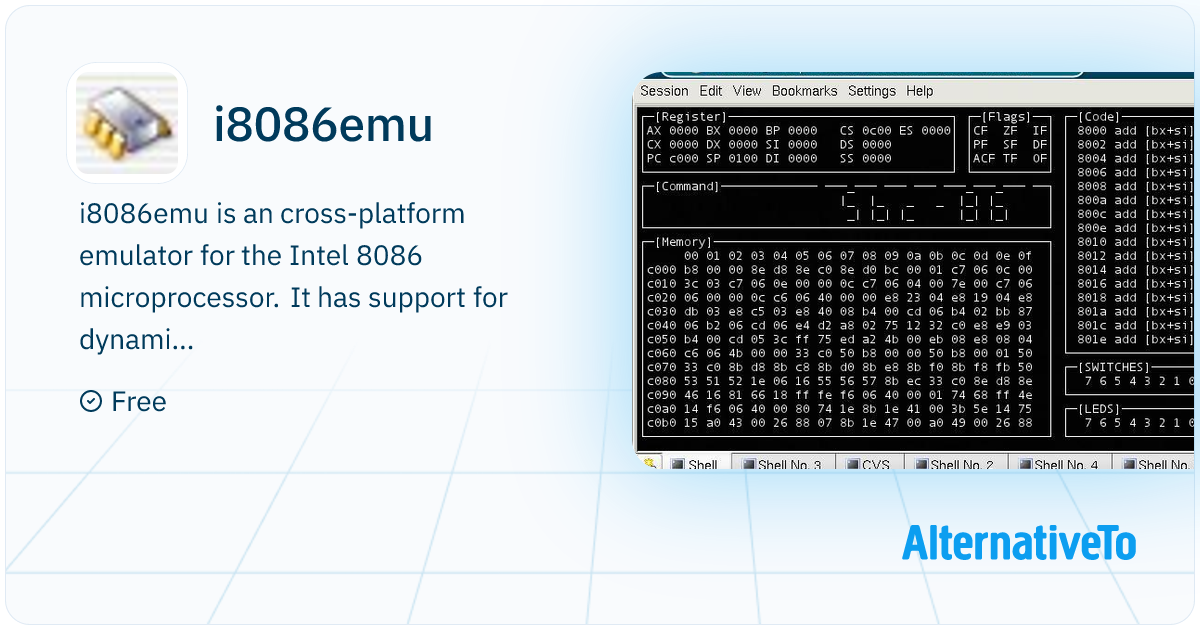 i8086emu: Cross-platform emulator for the | AlternativeTo