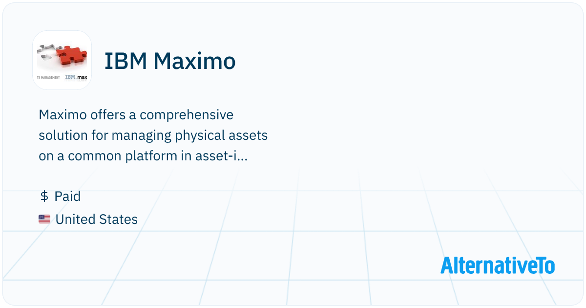 IBM Maximo: Asset Management is an enterprise asset management (EAM ...