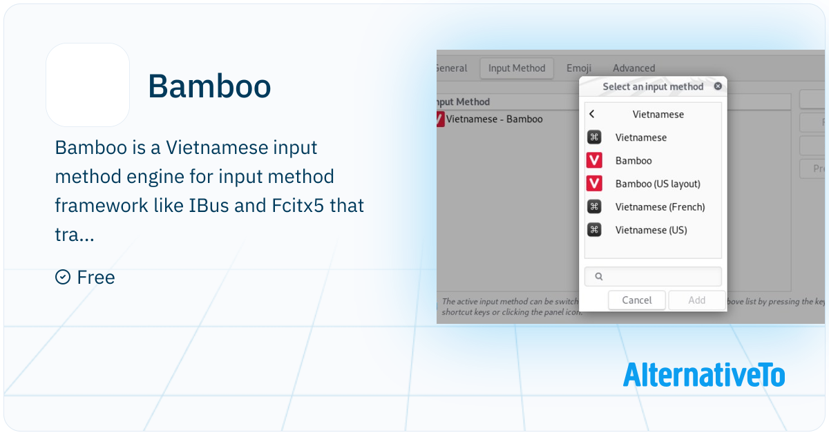 Bamboo: A Vietnamese input method engine for input method framework ...