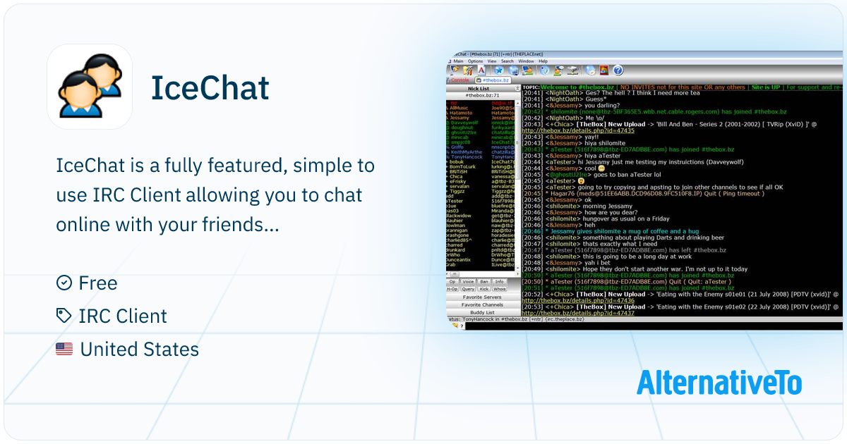IceChat: Fully featured, simple to use IRC | AlternativeTo