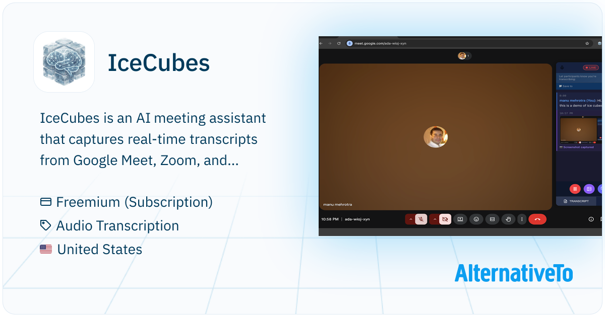 IceCubes: A bot-free meeting transcription and AI notes app for Google ...