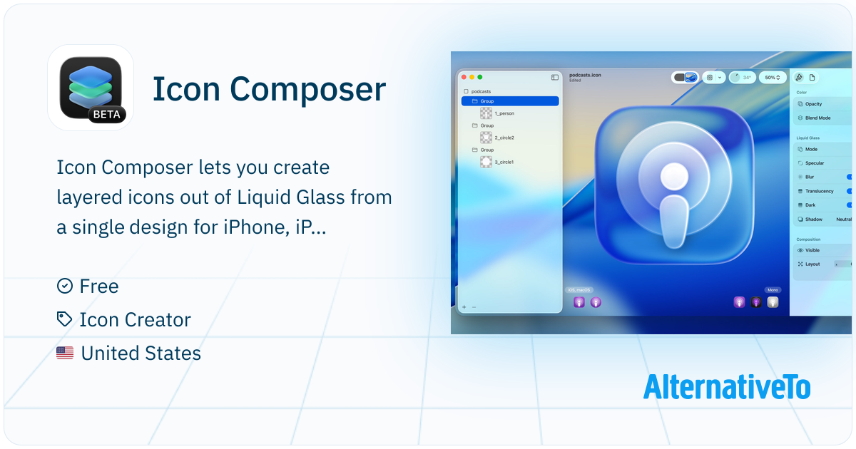 Icon Composer: Lets you create layered icons out | AlternativeTo