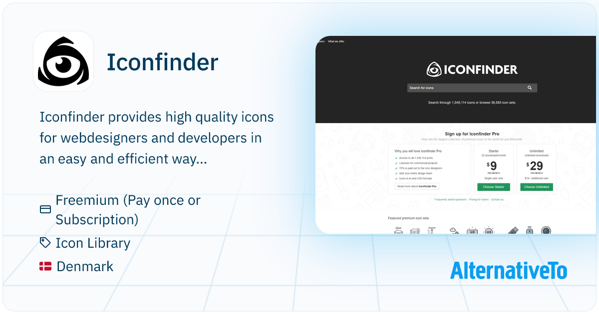 Iconfinder: Provides high quality icons for | AlternativeTo