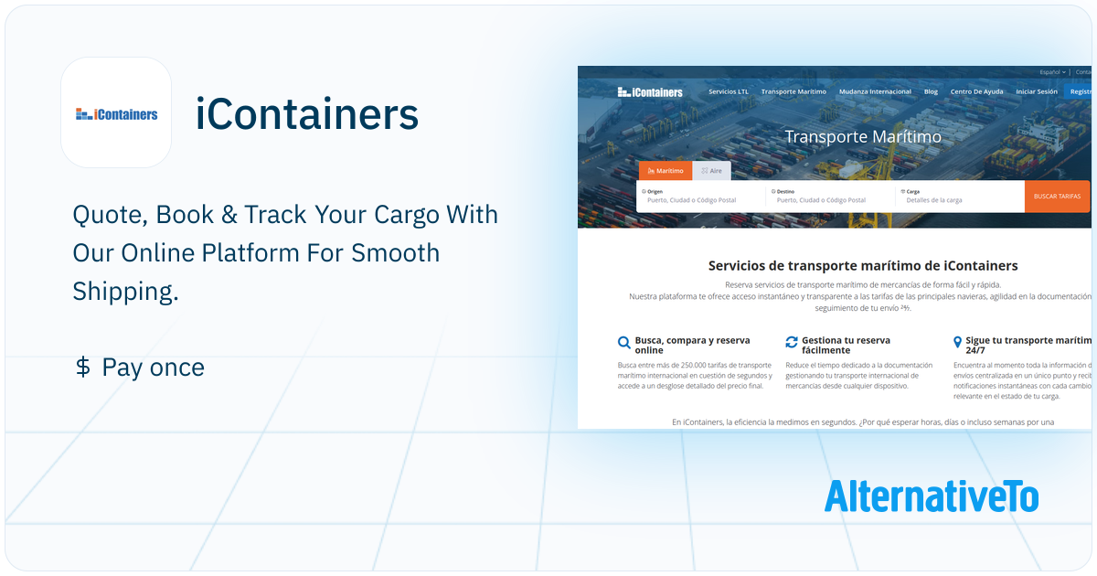 iContainers: Get Your Instant Freight Quotes Online | AlternativeTo