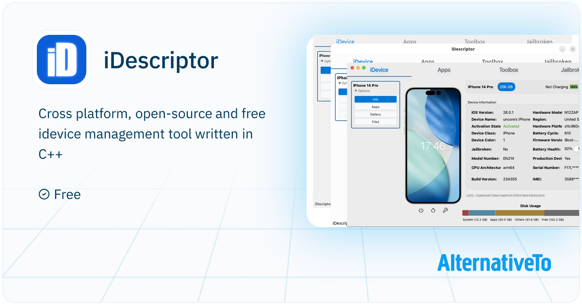 iDescriptor: A free, open-source, and cross-platform iDevice management ...