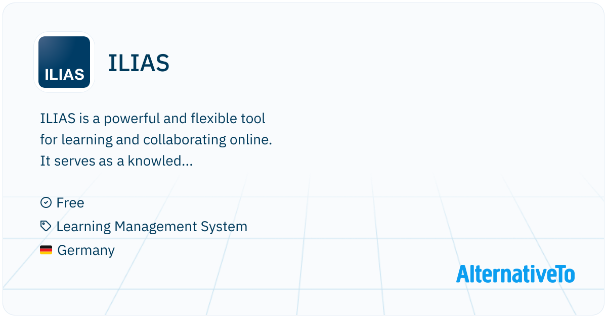 ILIAS: Powerful and flexible tool for | AlternativeTo