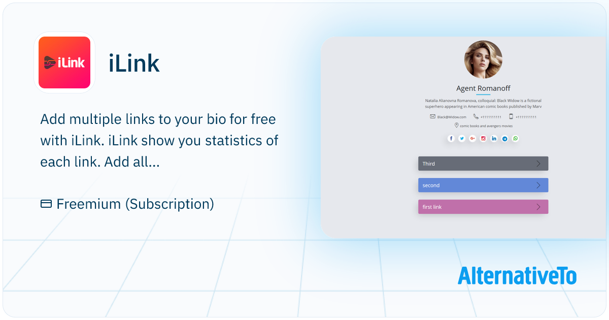 iLink: Add multiple links to your bio with iLink | AlternativeTo
