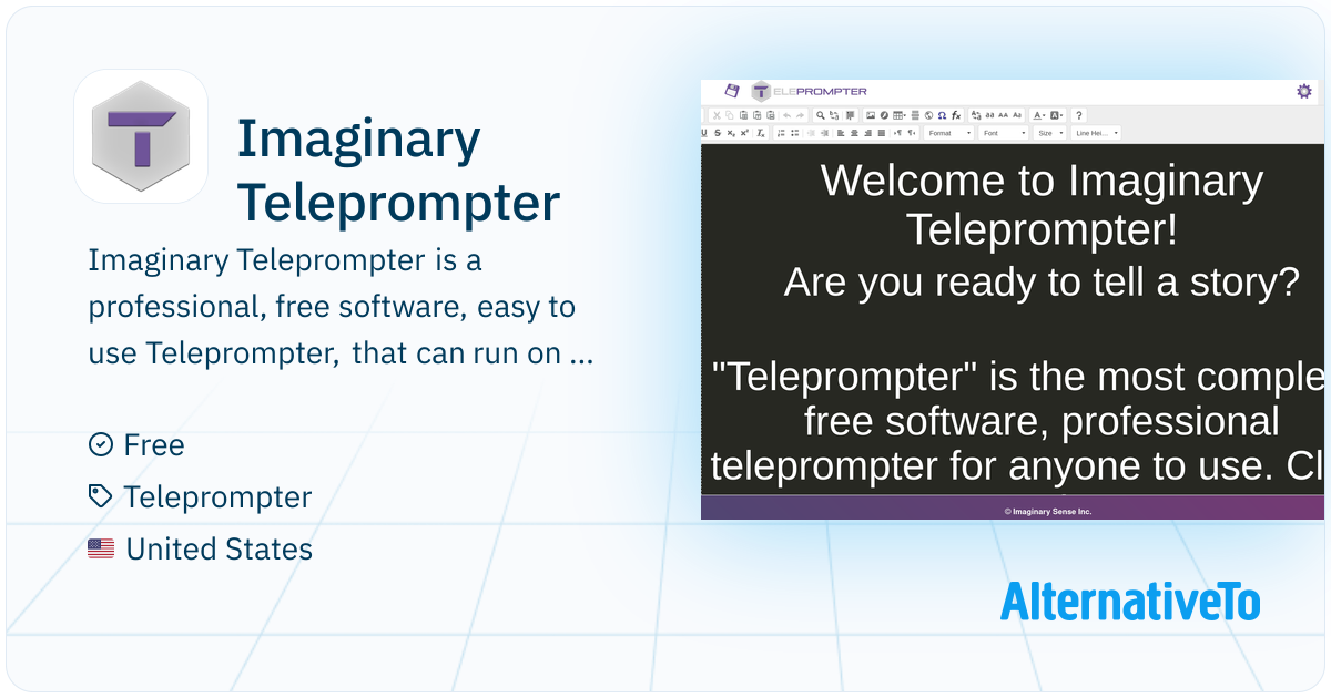 Imaginary Teleprompter: Open Source Professional teleprompter software ...