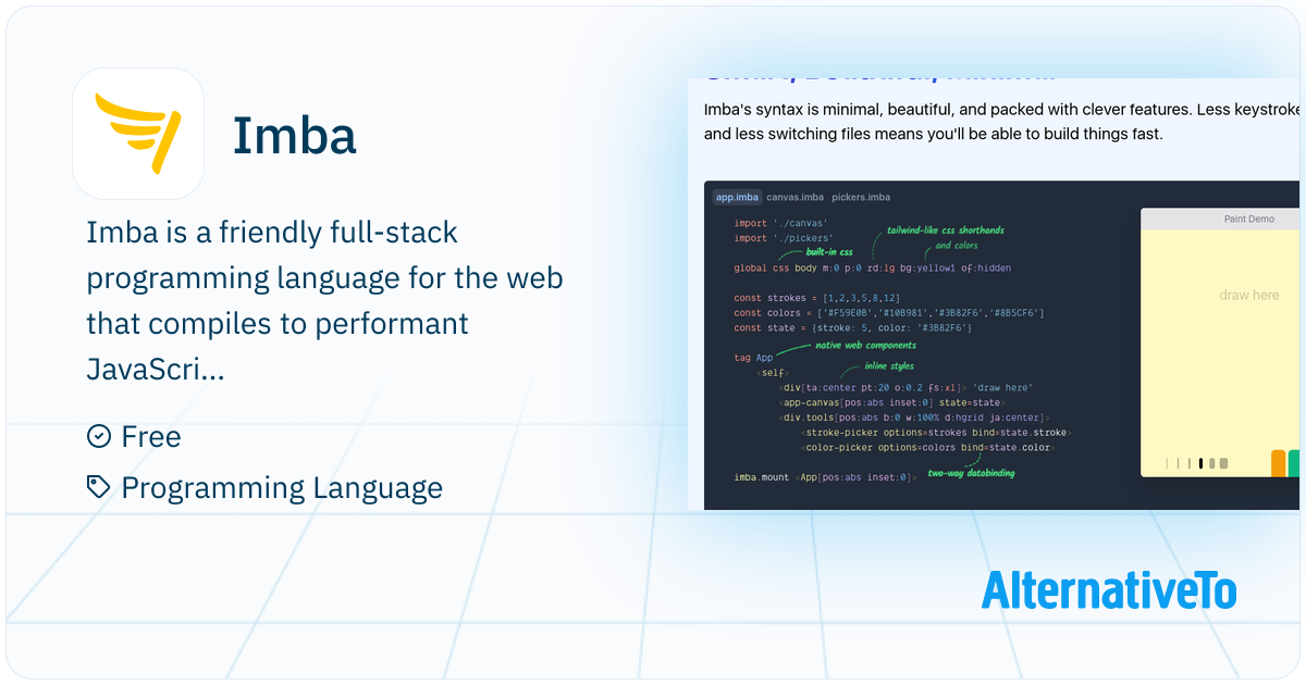 Imba: Programming language for building web applications with insane ...