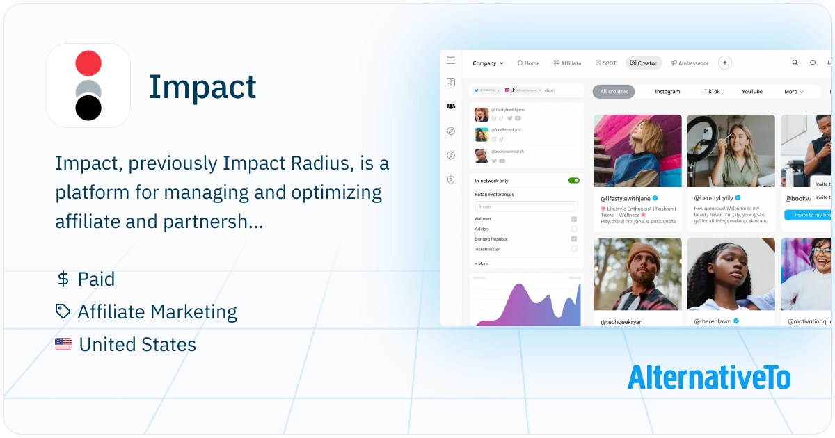 Impact: Affiliate and partnership program management tool | AlternativeTo