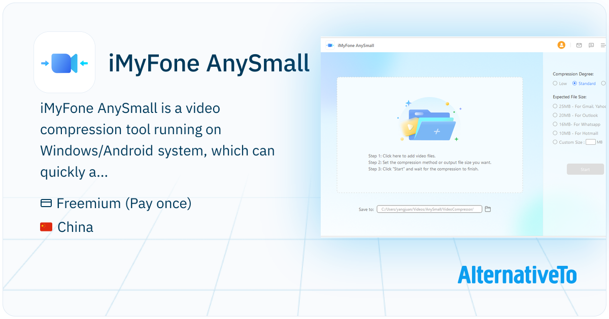 iMyFone AnySmall: Video compression tool running on Windows/Android ...
