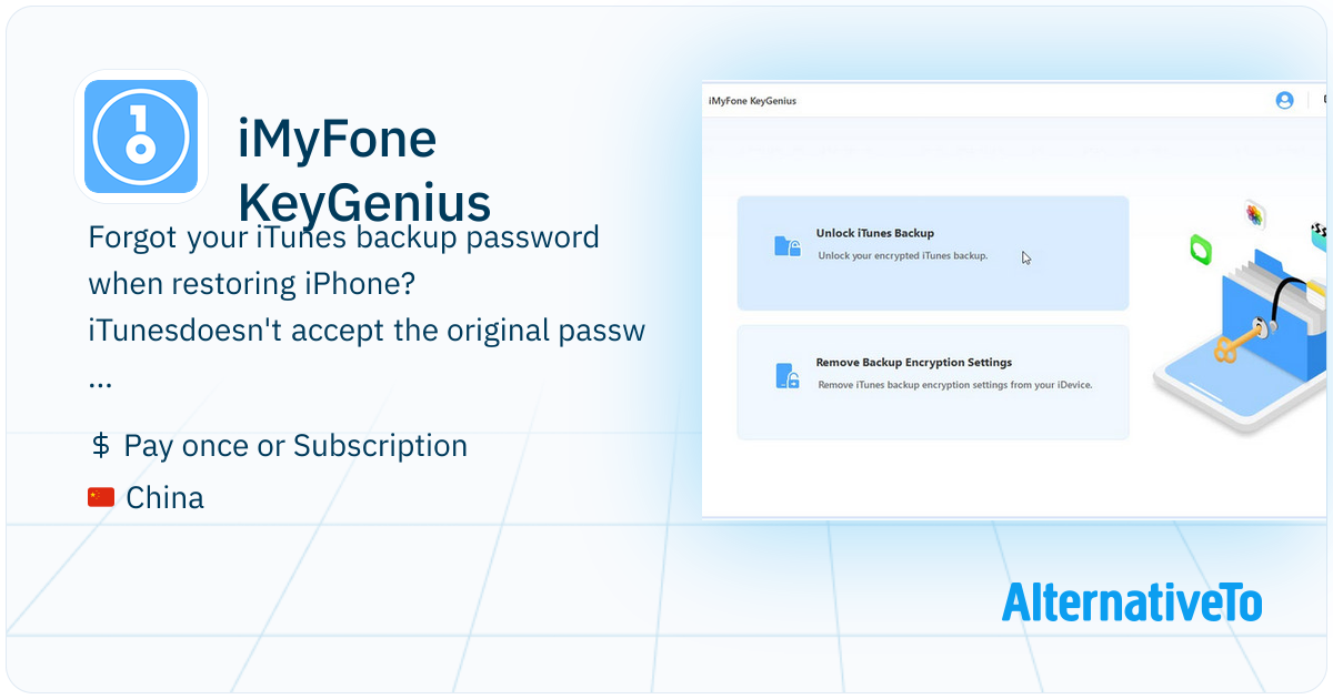 iMyFone KeyGenius: Provides the easiest way to unlock your iTunes ...