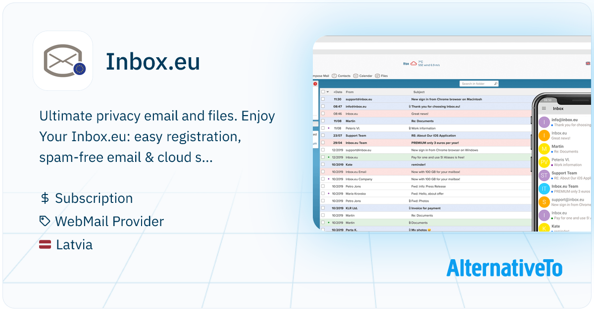 Inbox.eu: Privacy focused Latvian email service | AlternativeTo