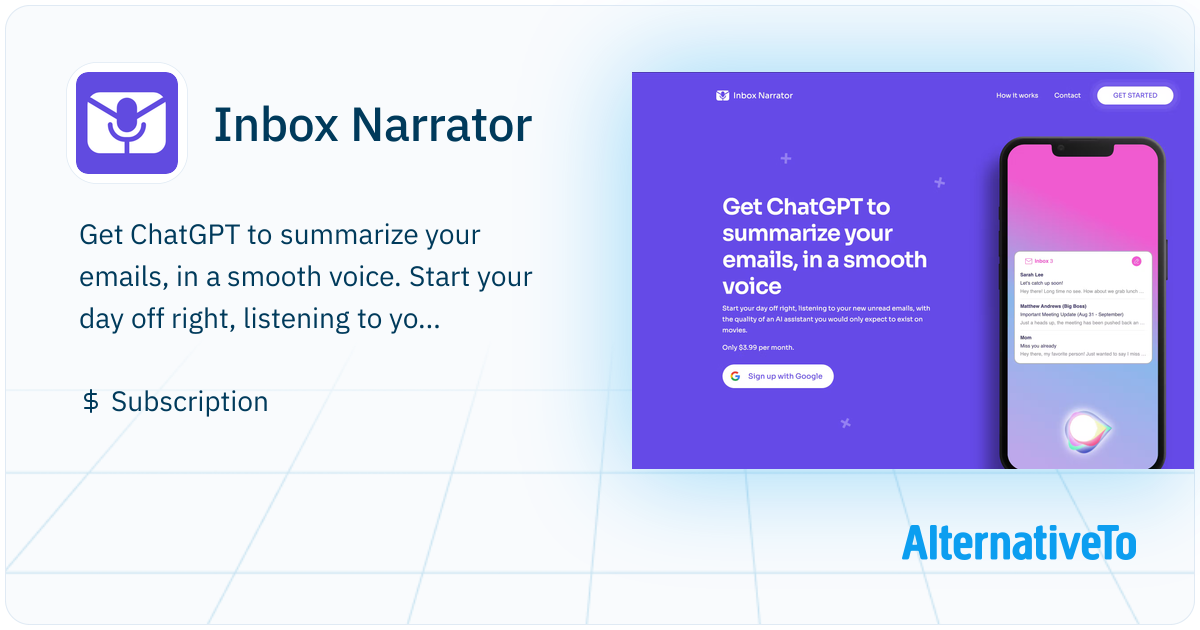 Inbox Narrator: Get ChatGPT to summarize your emails, in a smooth voice ...