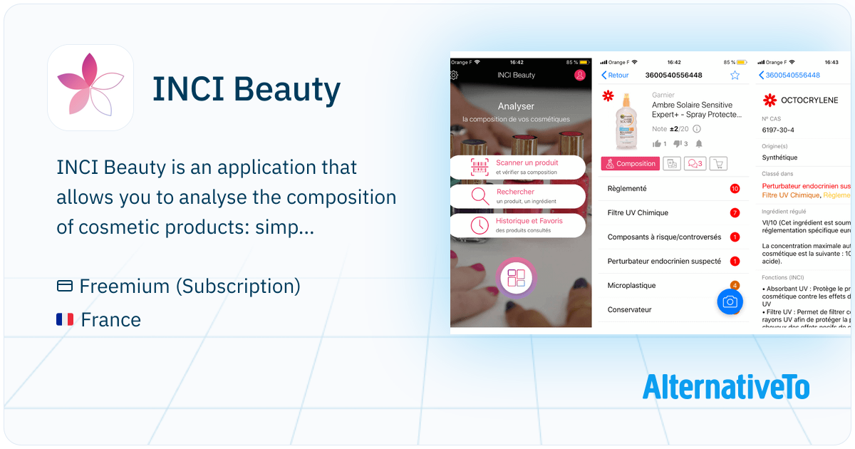 INCI Beauty: French application that allows you to analyze the ...