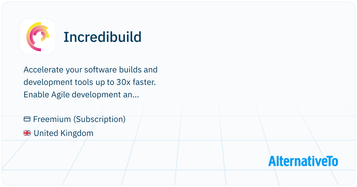 Incredibuild: Fast forward your entire development cycle. | AlternativeTo