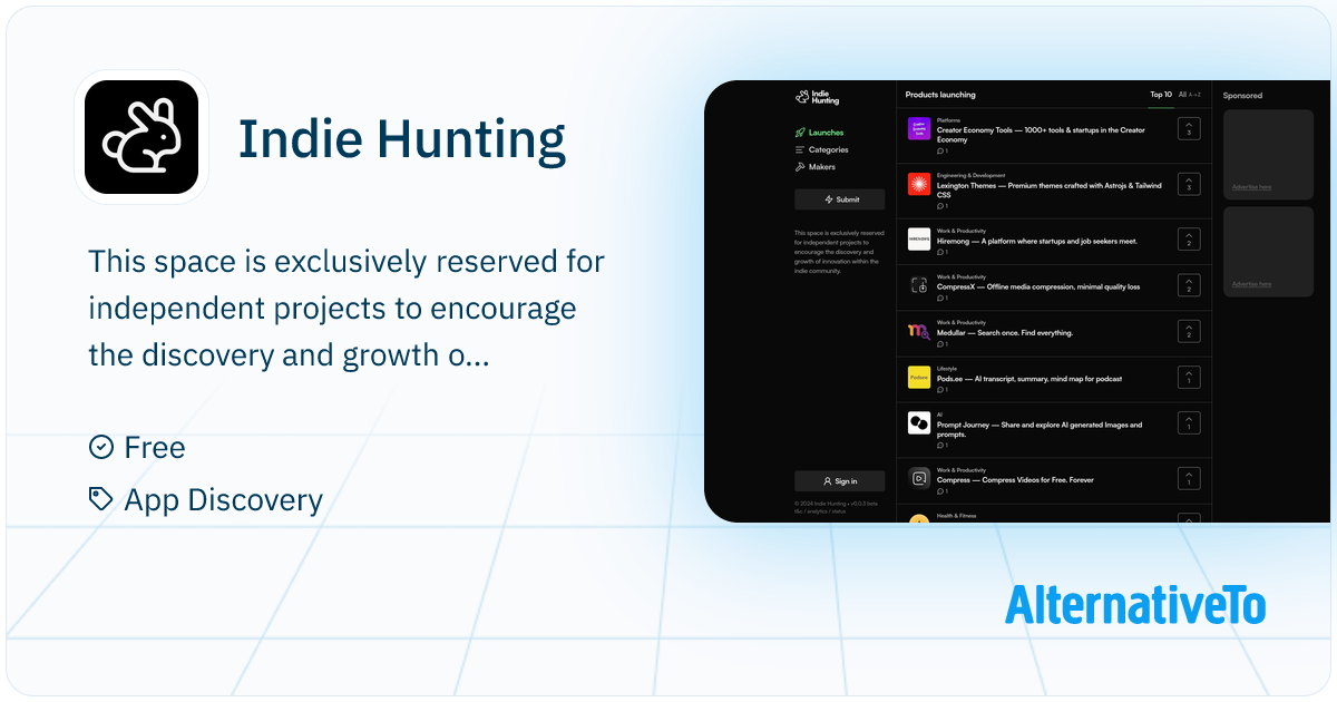 Indie Hunting: Find the best indie apps | AlternativeTo
