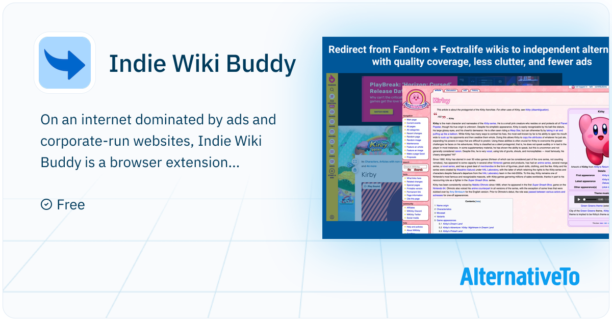 Indie Wiki Buddy: Browser extension that automatically notifies and ...