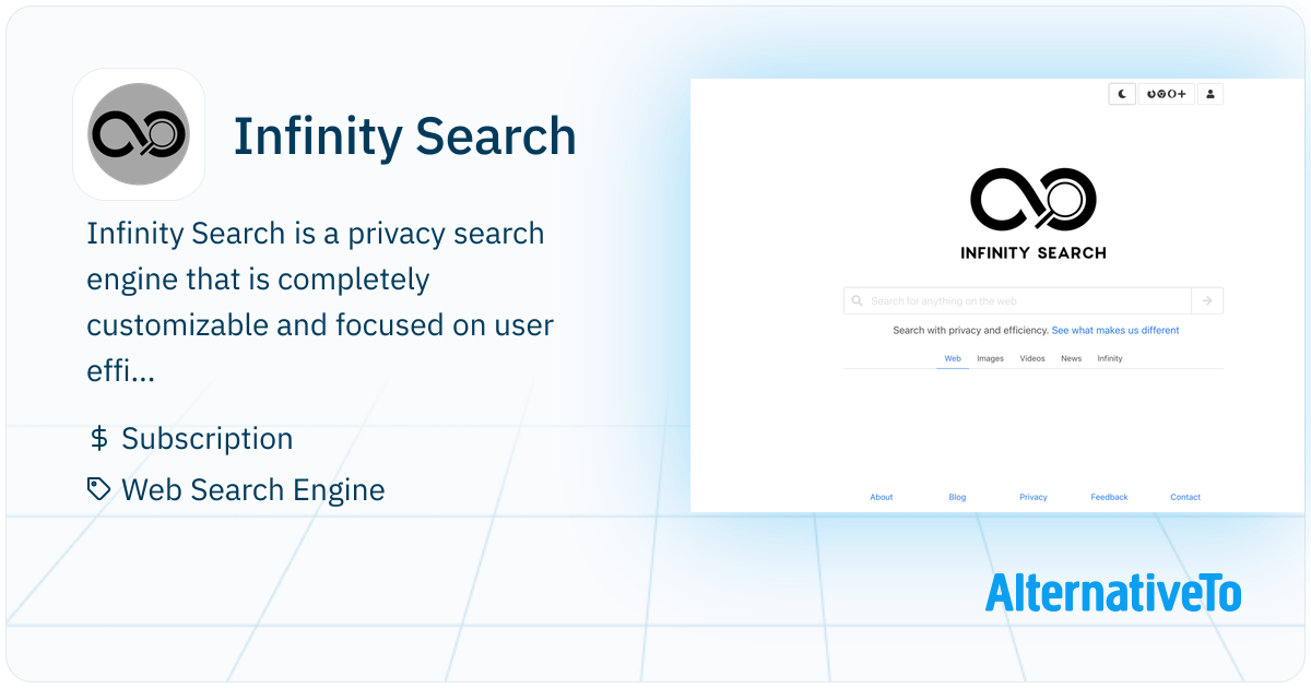 Infinity Search: Privacy search engine that is completely customizable ...