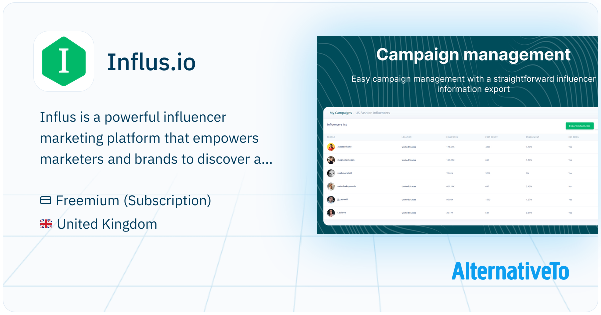 Influs.io: Influs is a powerful influencer marketing platform that ...