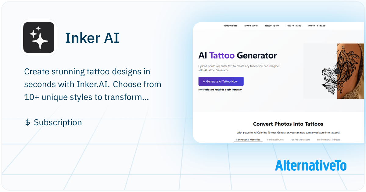 Inker AI: Free AI Tattoo Generator - Inker.AI | AlternativeTo