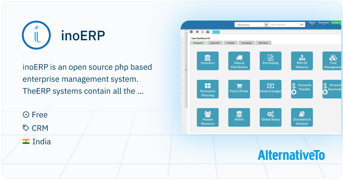 inoERP: Open source php based enterprise | AlternativeTo
