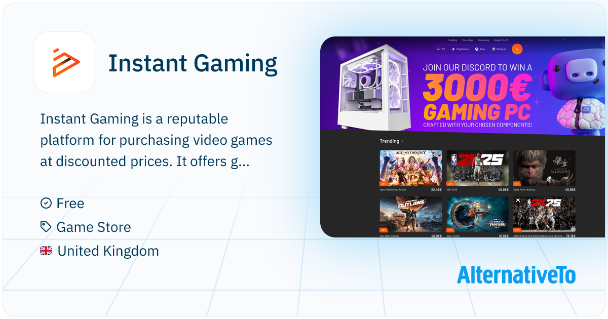 Instant Gaming: Is one of the most popular online store for downloading ...