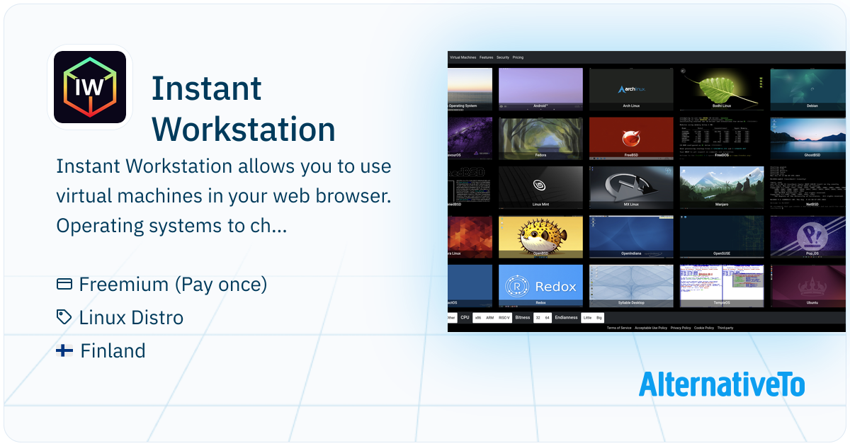 Instant Workstation: Virtual machine on demand service. | AlternativeTo
