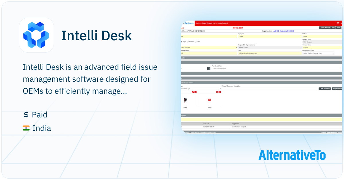Intelli Desk: Smart field issue management system for OEMs that ...
