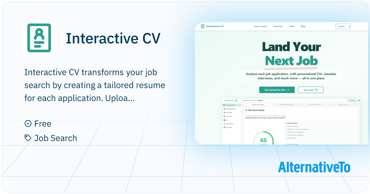 Interactive CV: Personalizes your job application journey with job ...