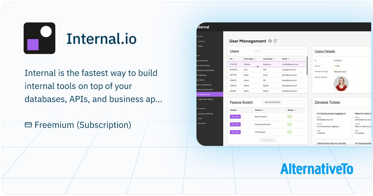 Internal.io: Internal is the fastest way to build internal tools on top ...