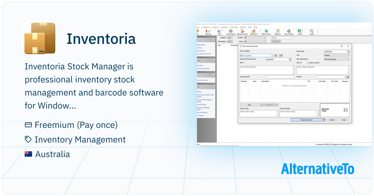 Inventoria: Manage and monitor your inventory with Inventoria to help ...